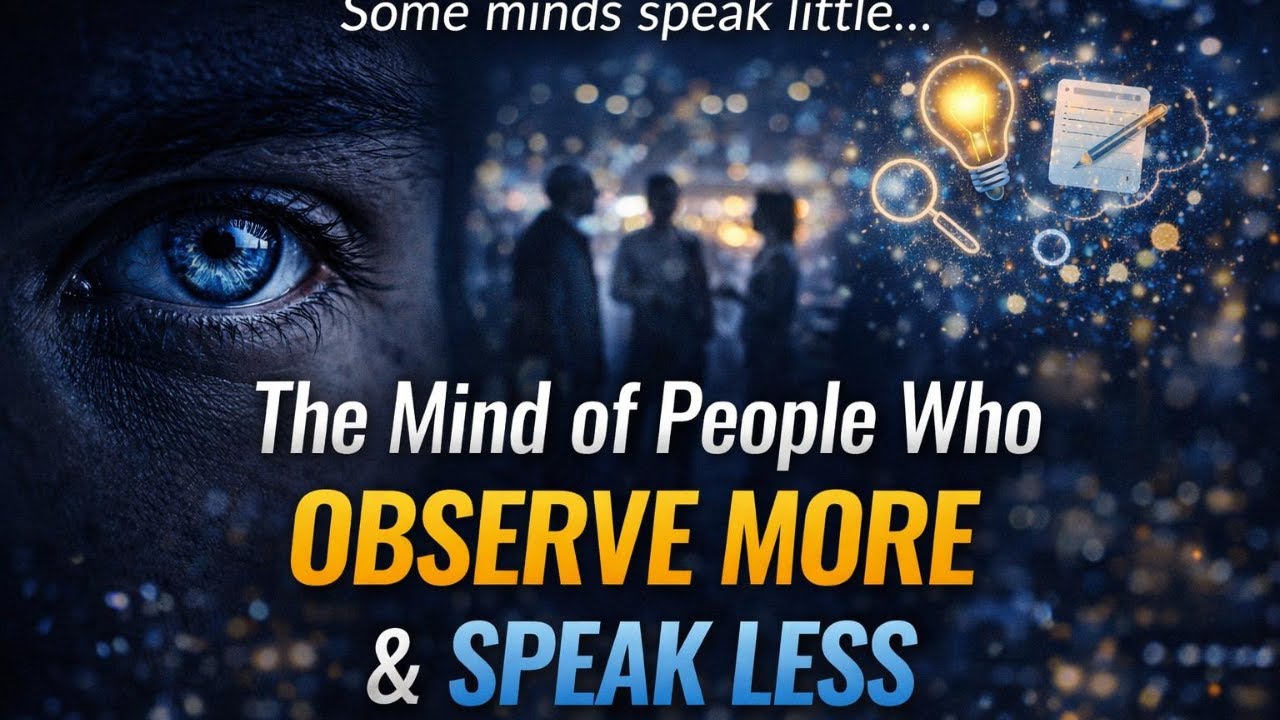 The Mind of People Who Observe More and Speak Less. - YouTube