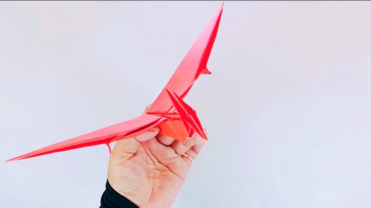 Origami dinosaur pterodactyl l Easy origami - YouTube