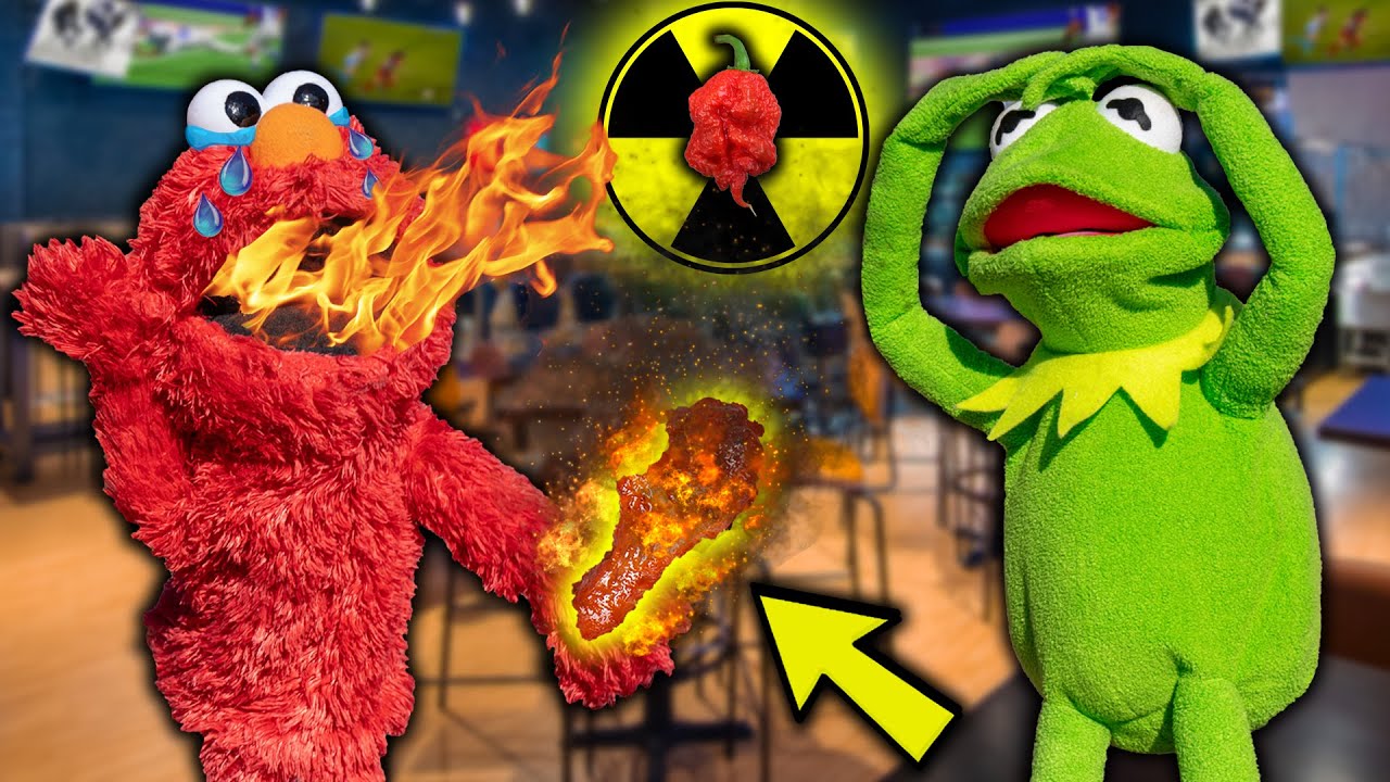 Kermit the Frog and Elmo Eat the Hottest Pepper in the World! (Carolina ...
