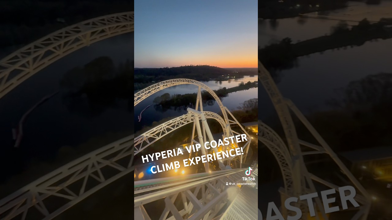 Hyperia VIP coaster climb! #coaster #themepark #trending #foryou #like ...