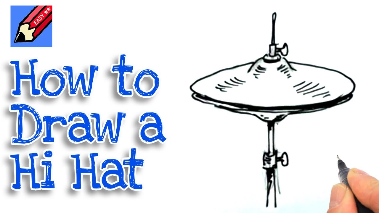 Learn how to draw a Hi Hat Real Easy | Step by Step with Easy, Spoken ...