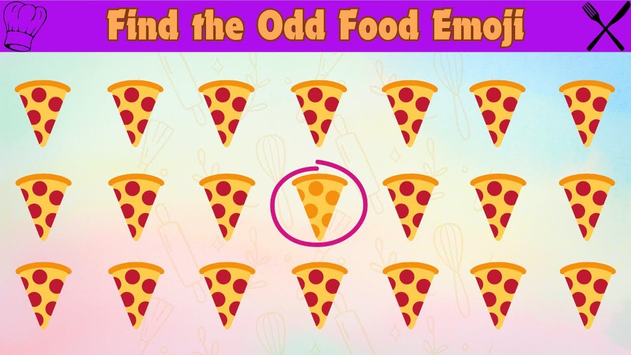 Find the Odd Food Emoji 🍔 | Fun Emoji Quiz Challenge 🍕 - YouTube