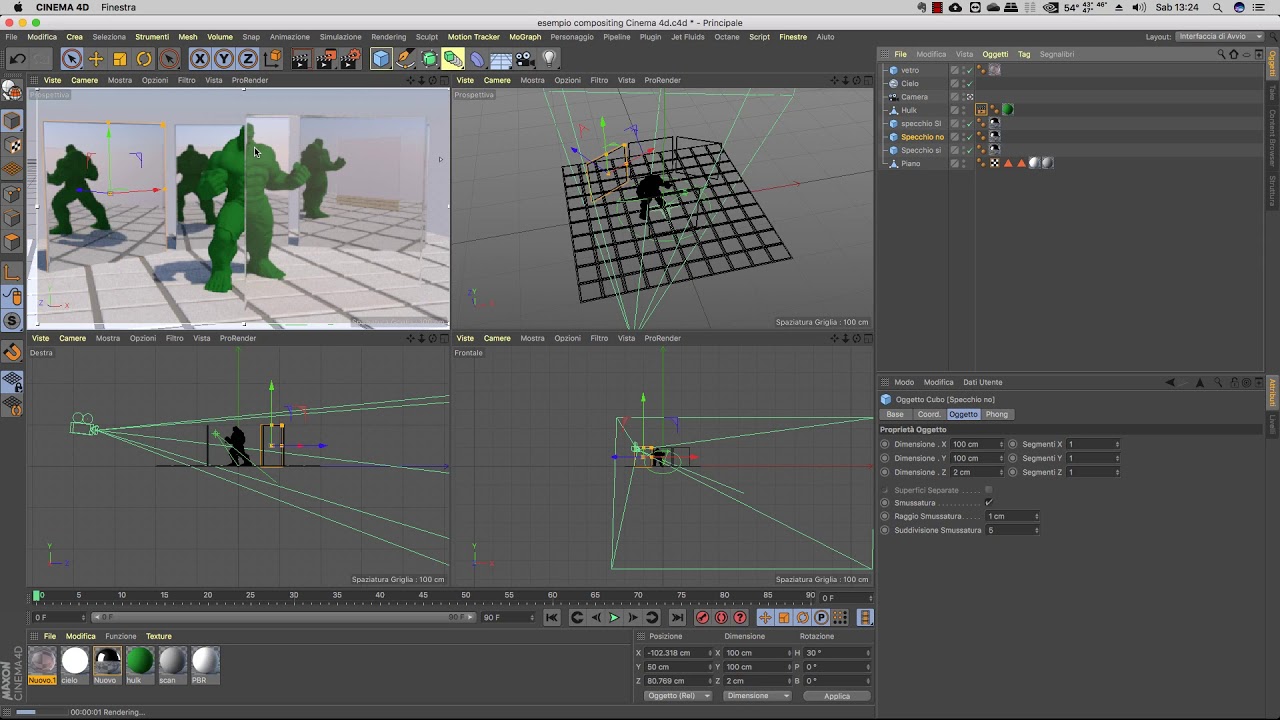 CINEMA 4D 0044 : r20 la tag compositing - YouTube