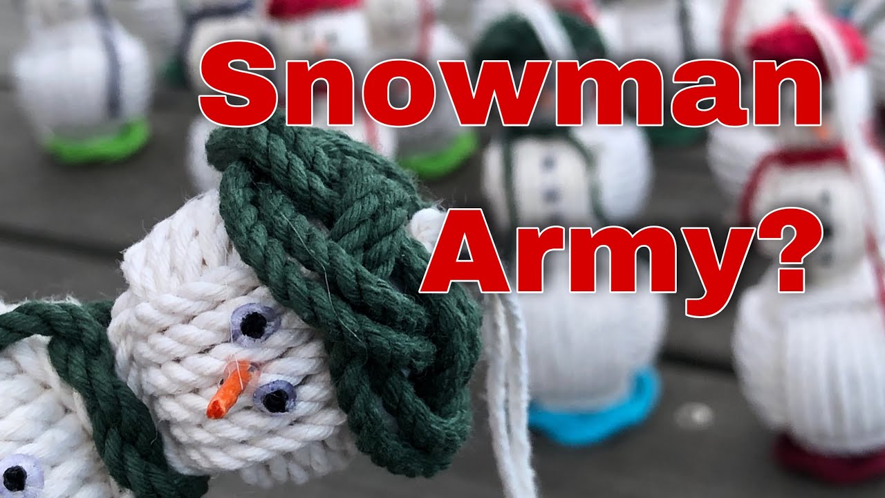 Snowman Army - tying 1,000 handmade snowmen for the holidays - YouTube