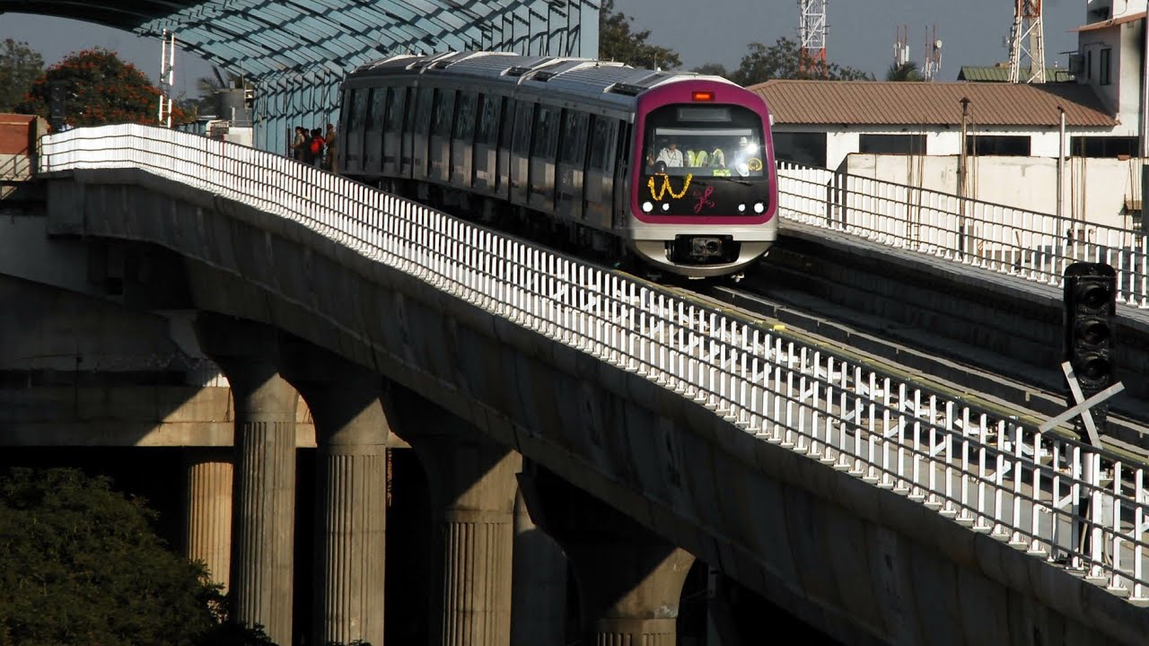 Namma Metro Bengaluru. Purple line to Green line Bangalore Metro ...