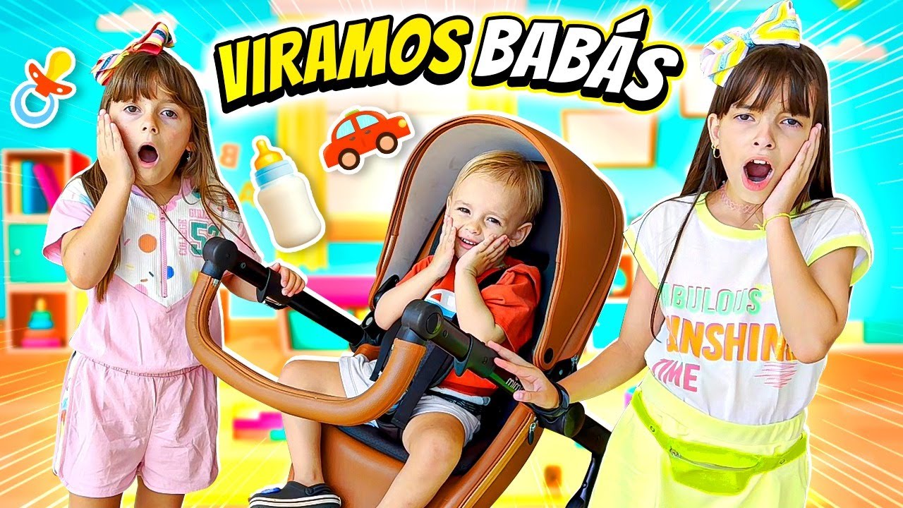 Laurinha e Helena sendo babá por um dia do Gabriel nas férias - Jéssica ...