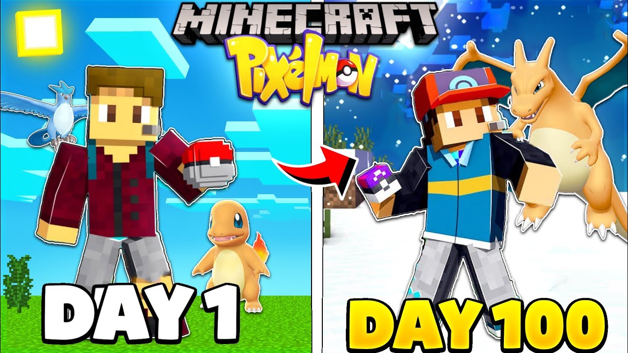 I survived 100 days in pixelmon minecraft, 100 days pixelmon, minecraft ...