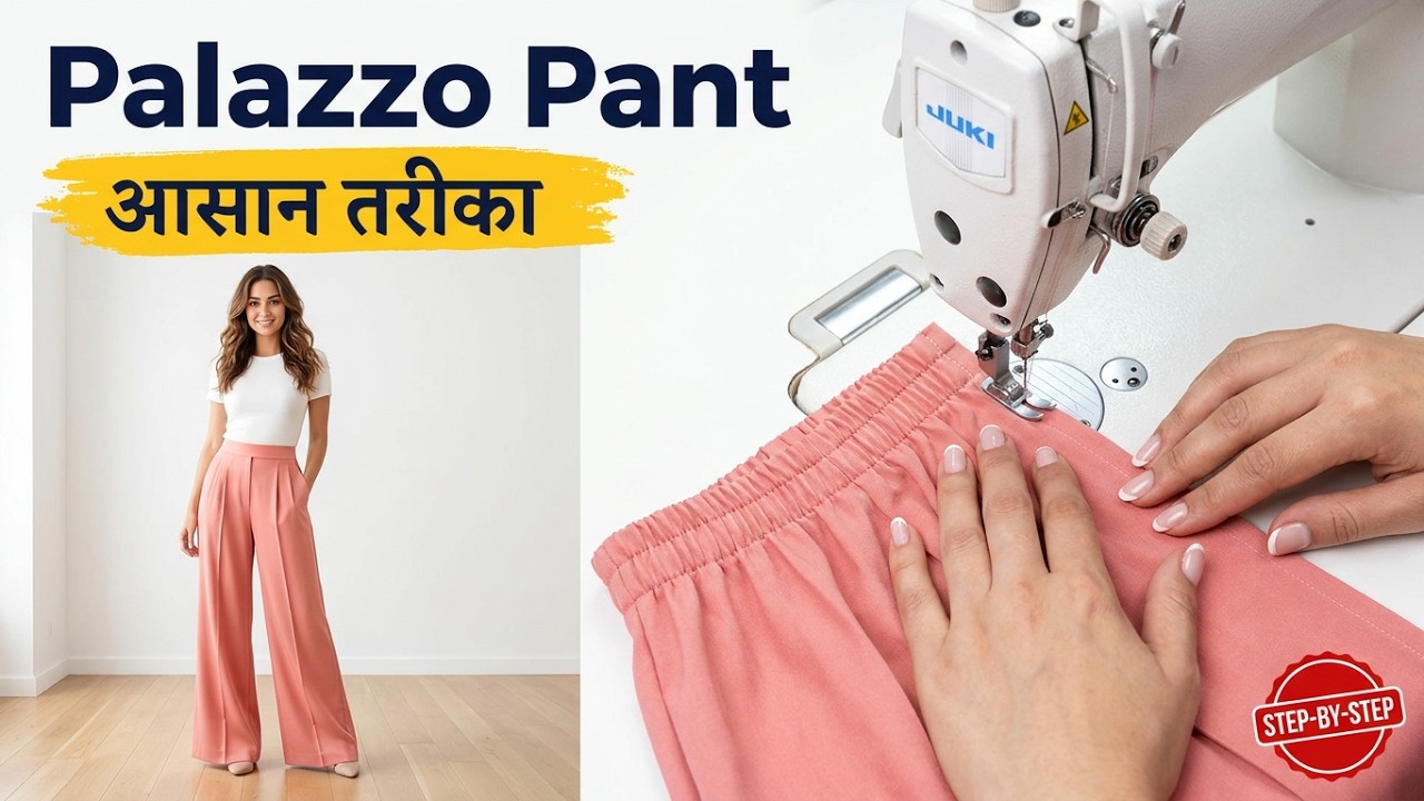 Palazzo Pant Stitching with Elastic – Detail Step by Step | Elastic ...