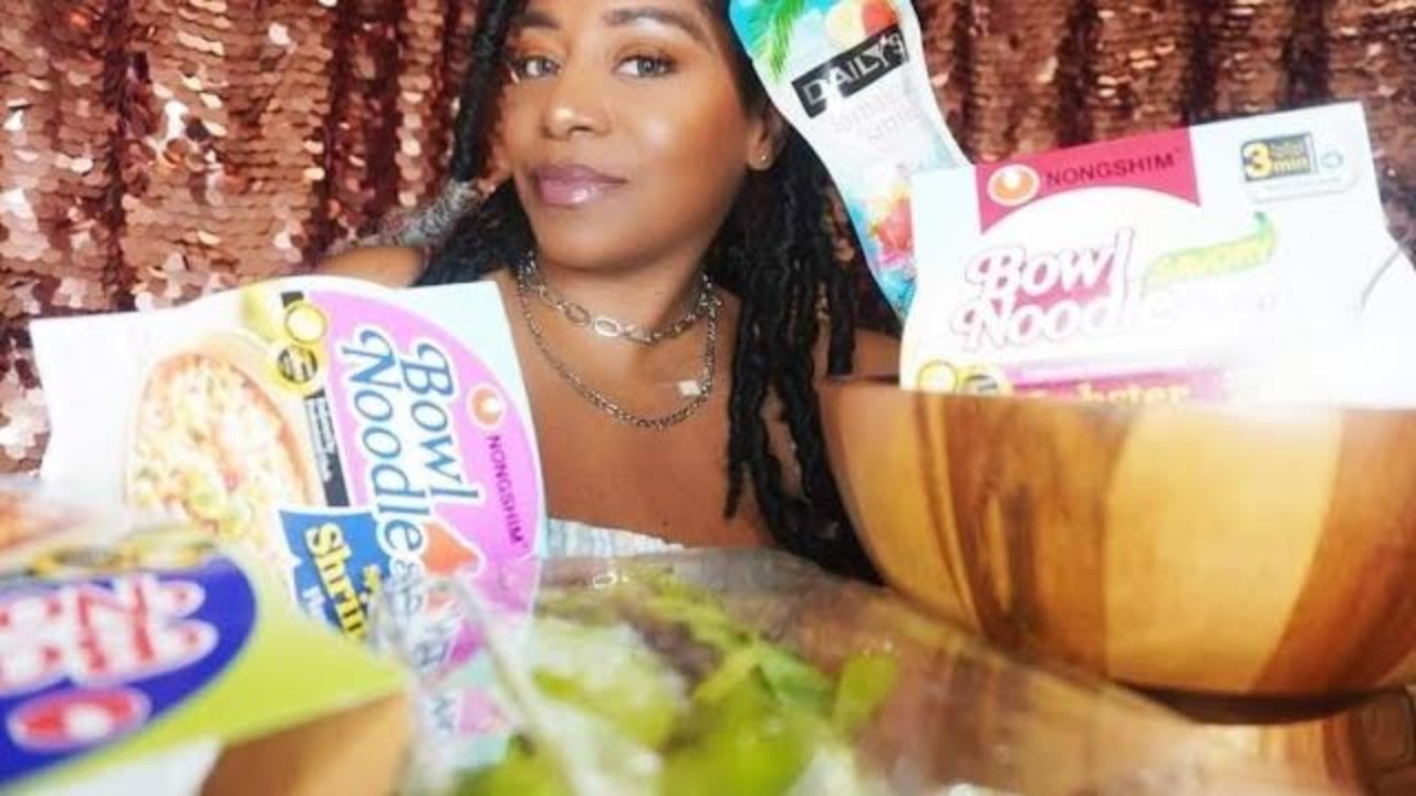 Noodle Slurping Mukbang and Chat Eating Show | burping | showing belly ...