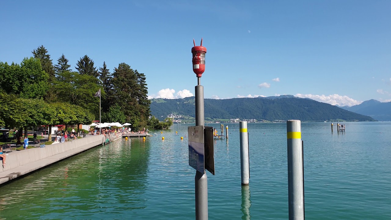 Badi Hirsgarten Cham, Zug Switzerland - YouTube