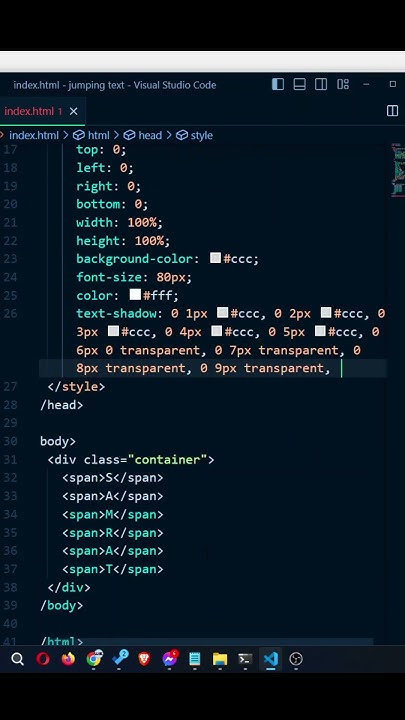 Creating Jumping Text Animation with HTML and CSS | Webmaster Samrat | Samrat Raihan - YouTube