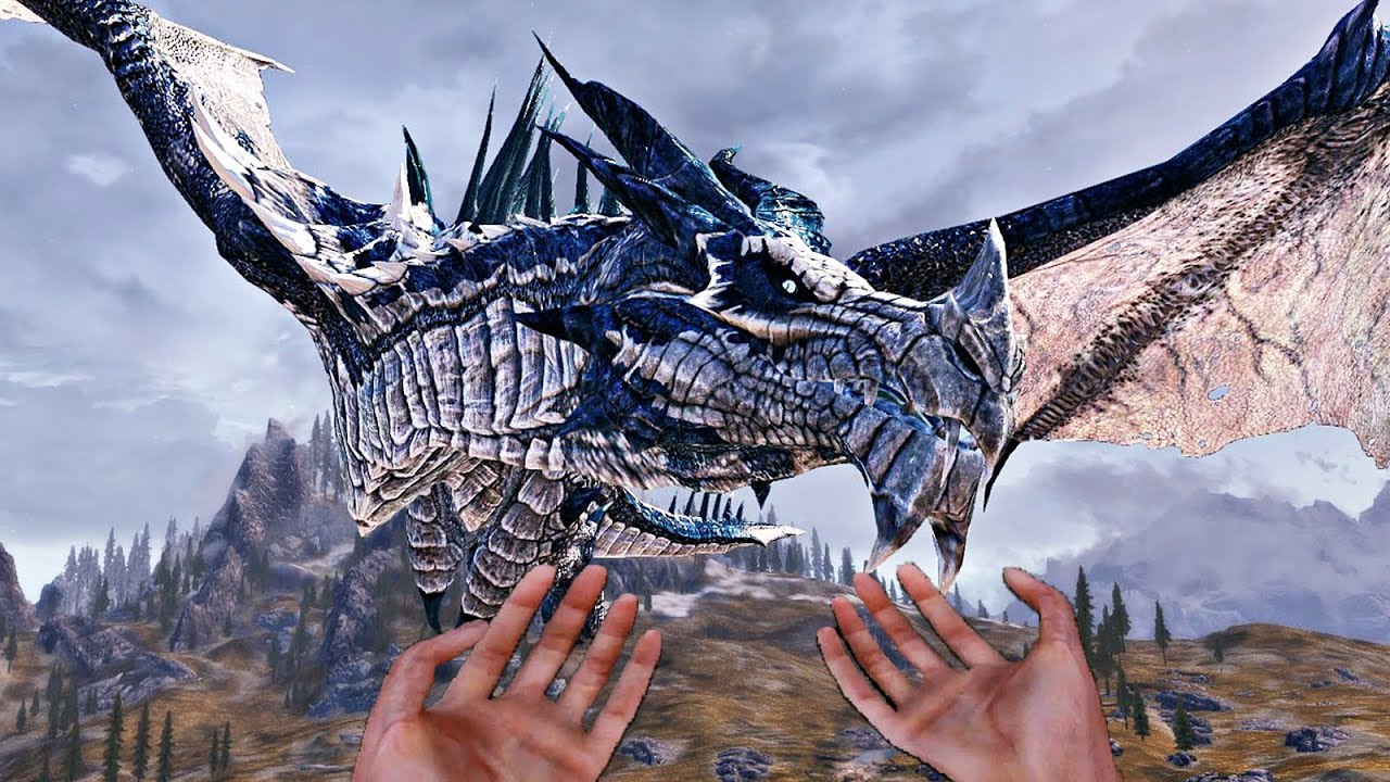 Wounded dragon - Skyrim VR - YouTube