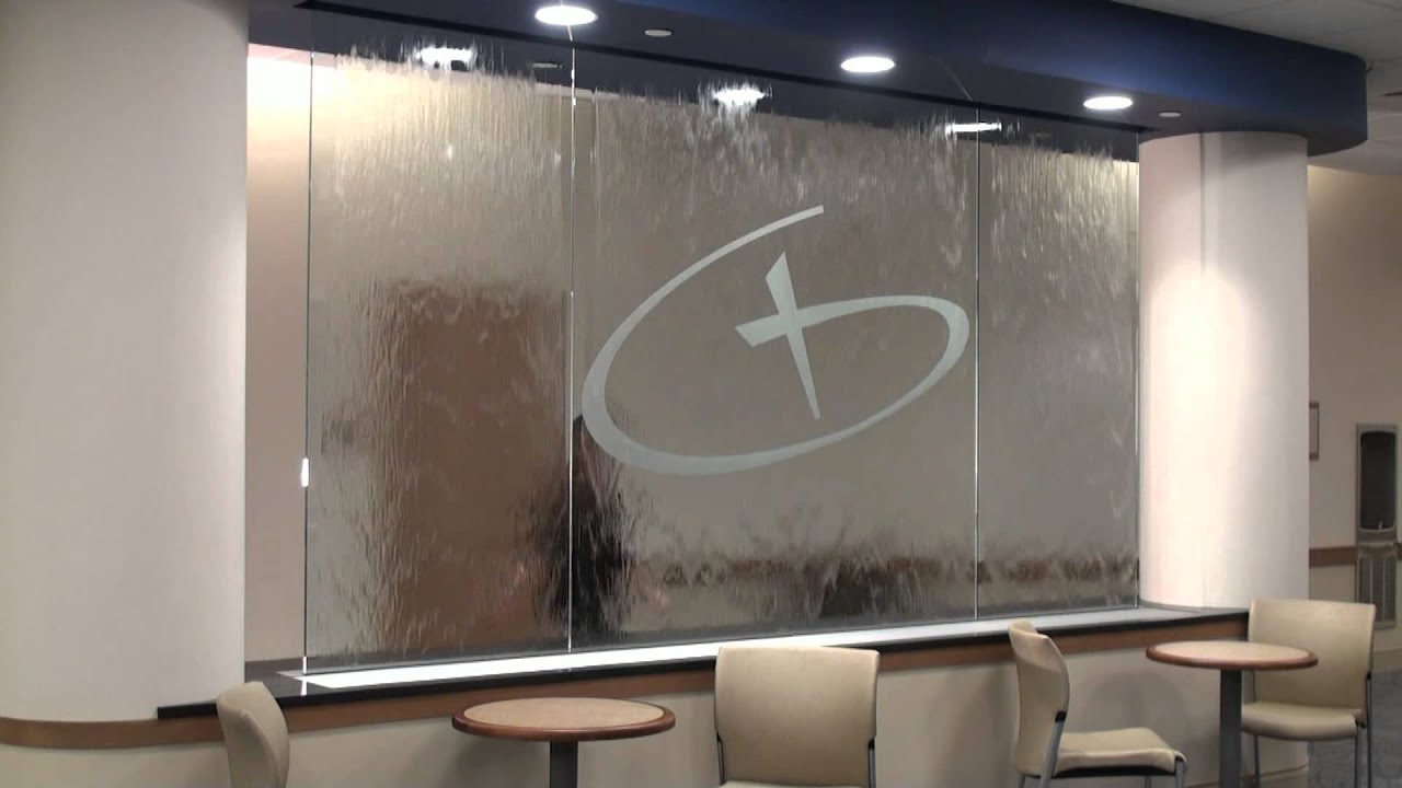 Custom Glass Water Feature for a Medical Facility- Reveal 6 Pro - YouTube