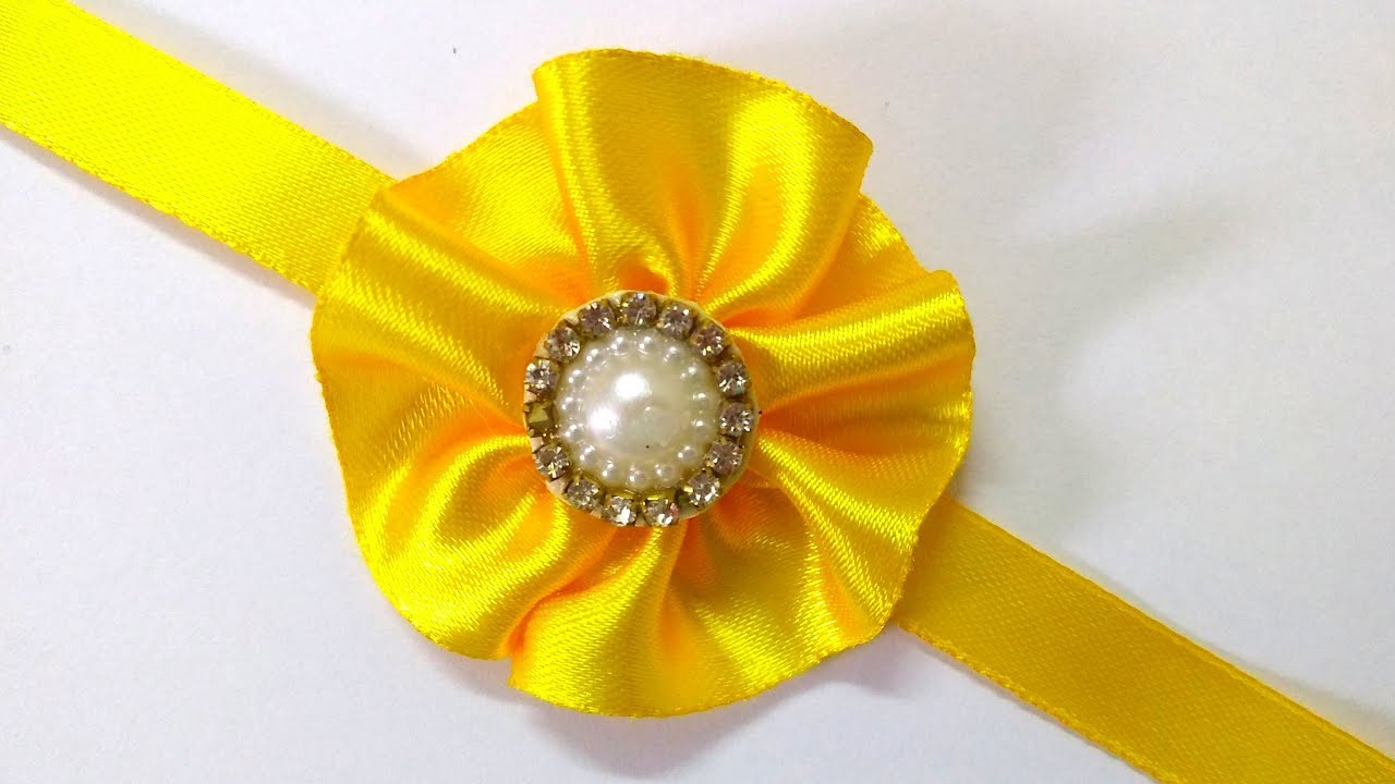 Easy Ribbon rakhi making at home, Rakhi Making Idea For Raksha Bandhan ...