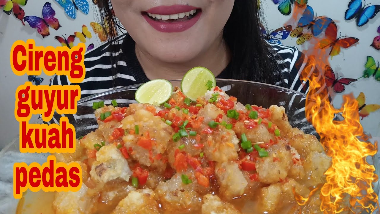 Asmr Cireng Guyur Kuah Pedas Cireng Banjur Asmr Mukbang Indonesia