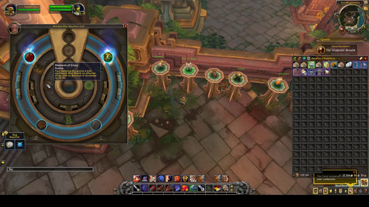 Warrior World Bosses Gear Azerite Traits WoW - YouTube