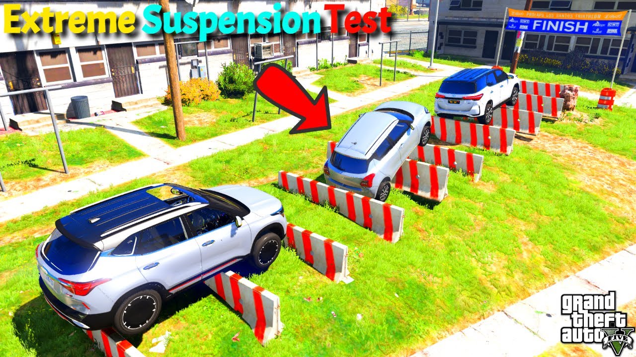 Indian Cars Vs Extreme Suspension + Ground Clearance Test | GTA 5 #2023 ...