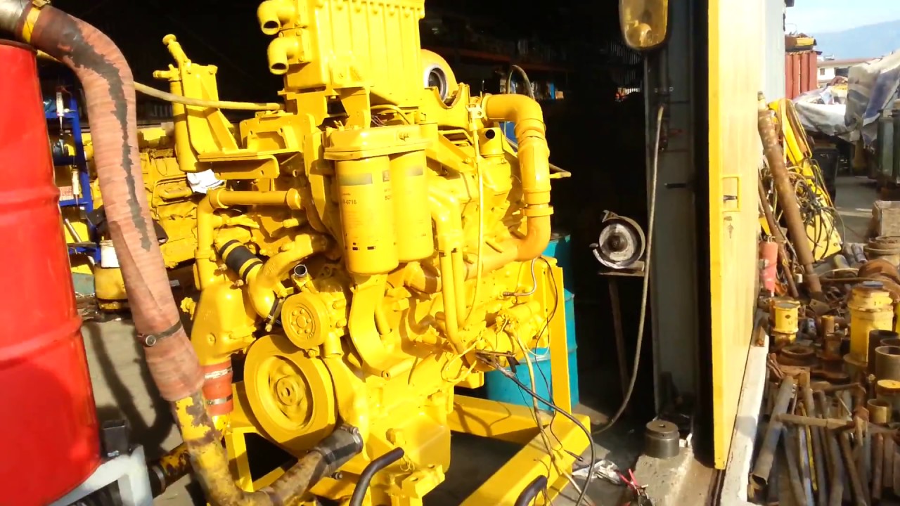 Caterpillar D9R Rebuild engine test -1 - YouTube
