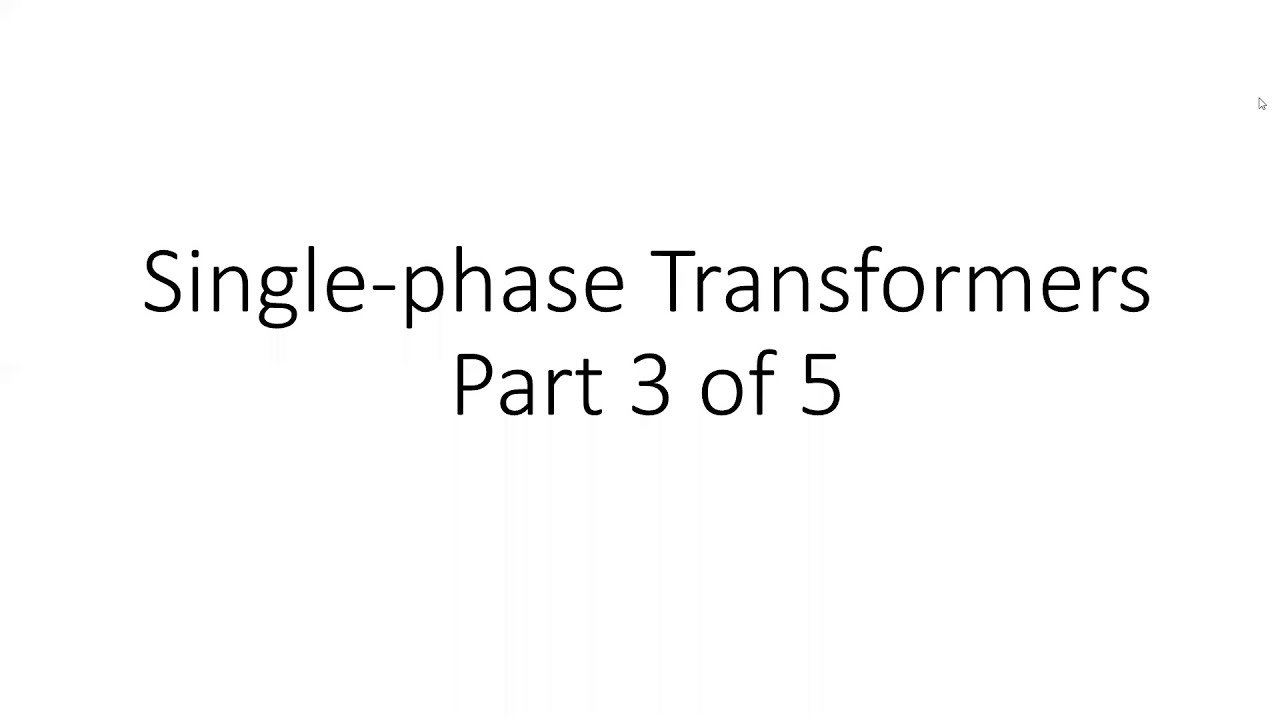 Transformer Part 3 of 5 - YouTube