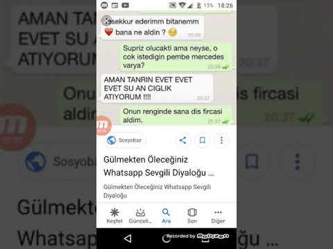 En komik Whatsap sevgili diyalogları
