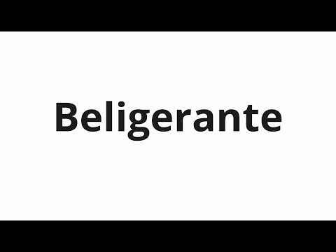 Beligerante nasıl telaffuz edilir
