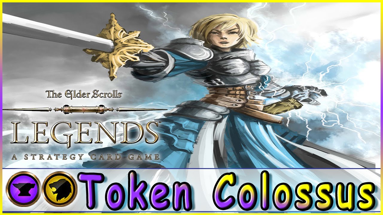 TES LEGENDS | Token Colossus Spellsword Endurance Willpower Deck ...