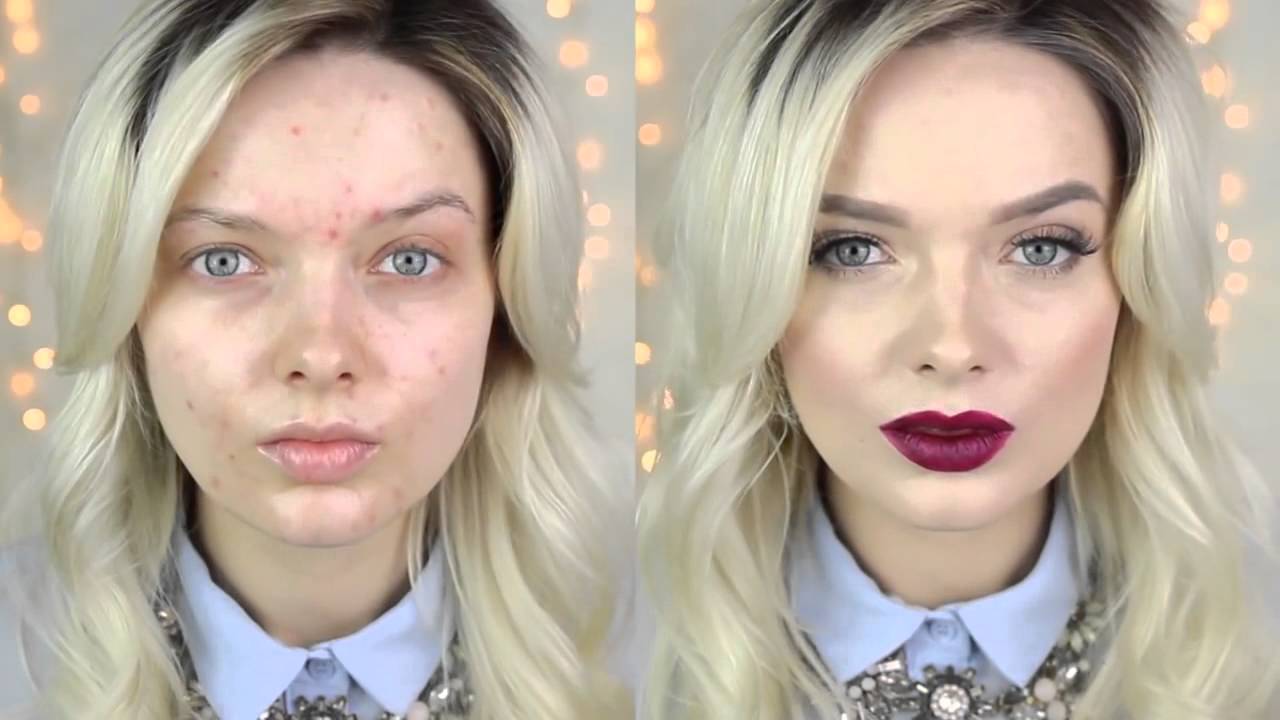 Acne Coverage // Girls Night Out Makeup Tutorial // MyPaleSkin - YouTube