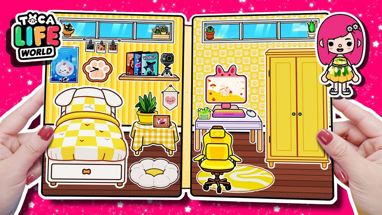Toca Life World Quiet Book#36 Yellow House In Quiet Book - YouTube