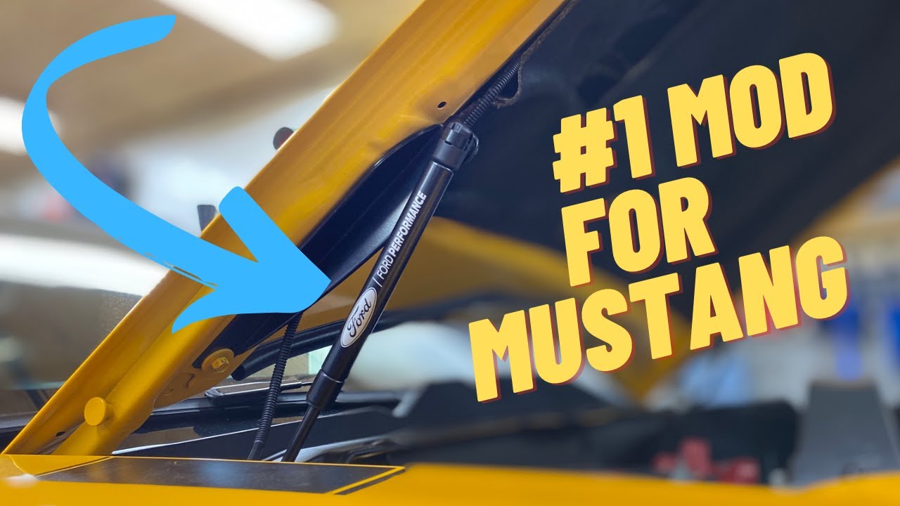 Installing Ford Performance Hood Struts | S197 Boss 302 Mustang - YouTube