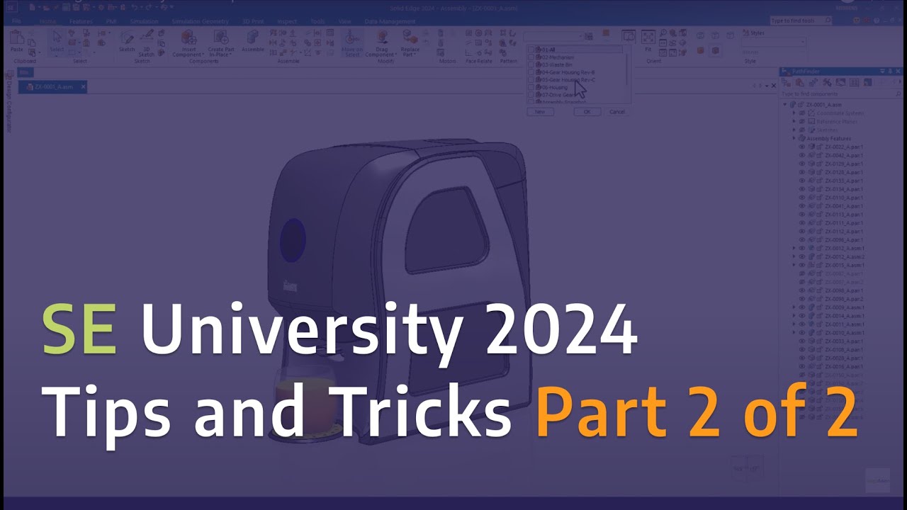 Solid Edge University 2024: Tips and Tricks Part 2 of 2 - YouTube