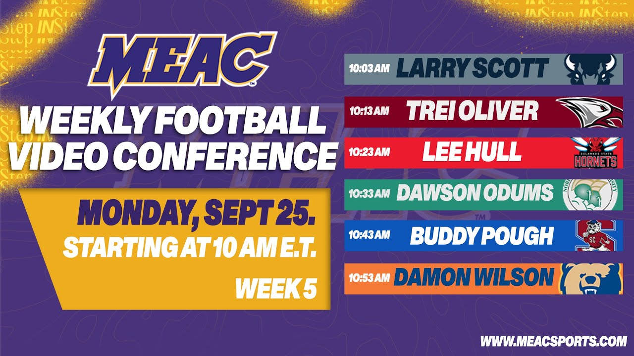 Week 5 MEAC Football Video Conference - YouTube
