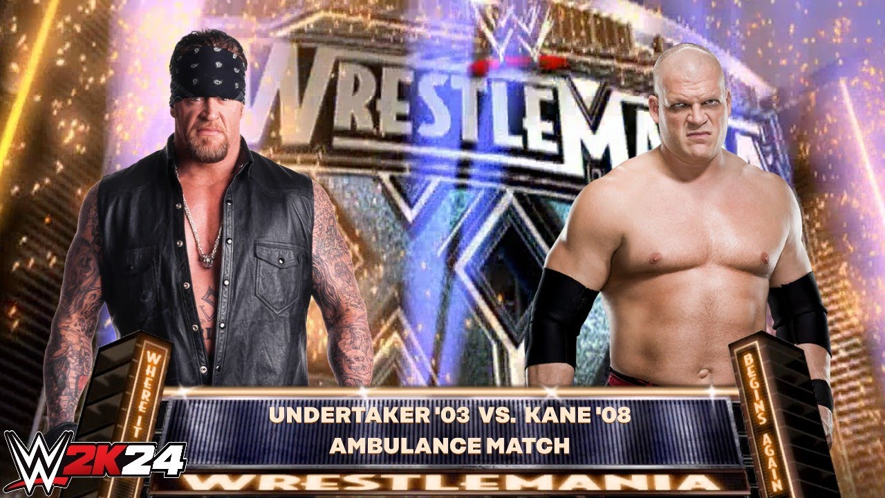 WWE 2k24 - Undertaker '03 vs Kane '08: Ambulance Match At WrestleMania ...