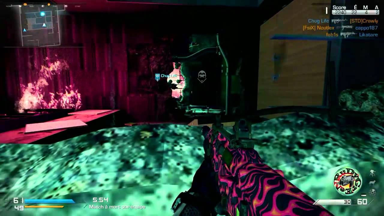 MME FREEFALL MAP aux Campouses COD GHOSTS Gameplay Français en Live ...