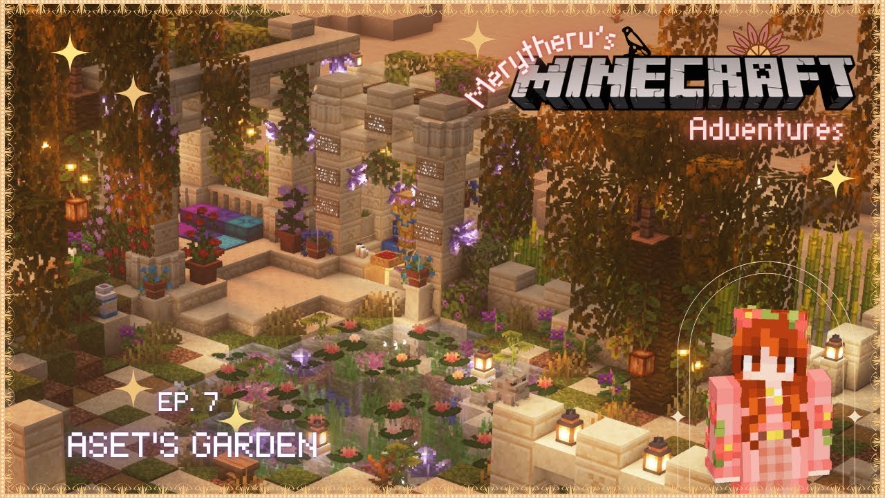A garden for the Egyptian Goddess Aset - Ep.7 - Minecraft 1.21 Chill Building Longplay - YouTube