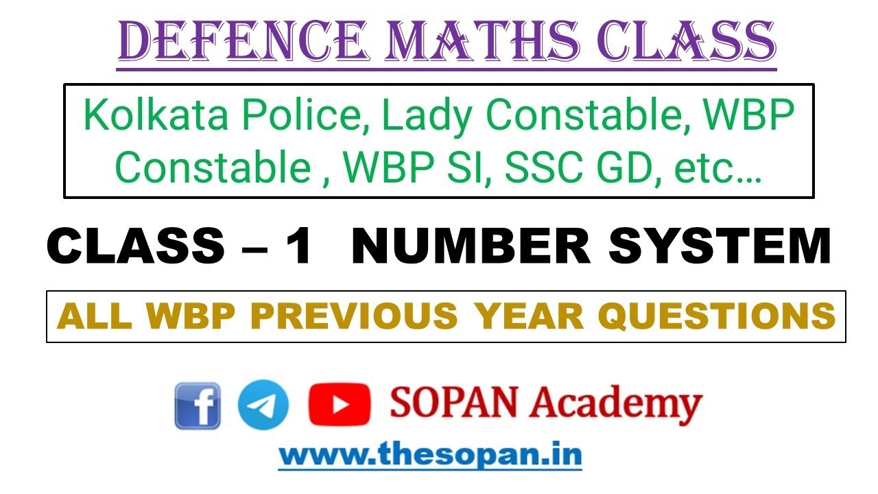 CLASS 1 NUMBER SYSTEM || TYPES OF NUMBER || DEFENCE MATHS - YouTube