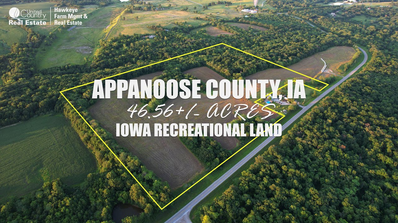 Appanoose County, Iowa - 46.56 +/- Acres - Recreational Land - YouTube