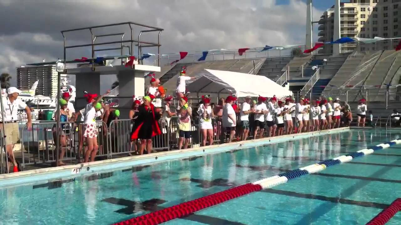 YMCA swimmers Dance to YMCA - YouTube