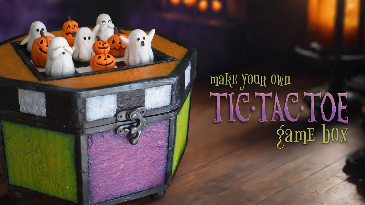 Fun Halloween DIY: Make Your Own Tic Tac Toe Game Box - YouTube