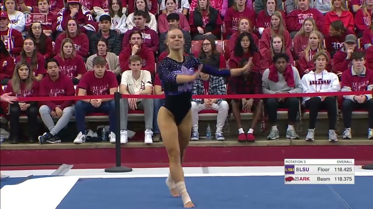 Chase Brock Floor LSU @ Arkansas 2023 9.825 - YouTube