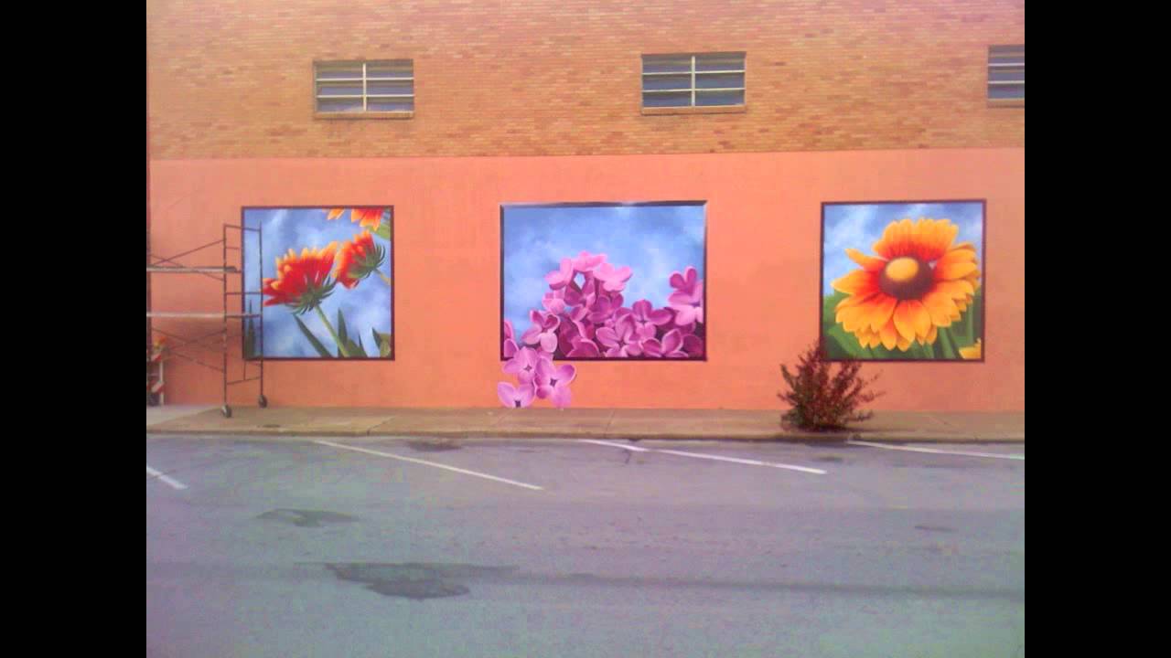 The making of the Claremore mural - YouTube
