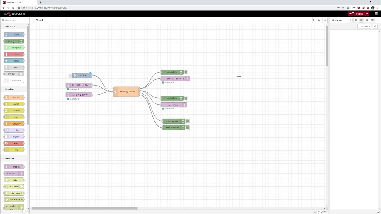 Using node-red on turning your 2 smart light switch into 2 way switch ...