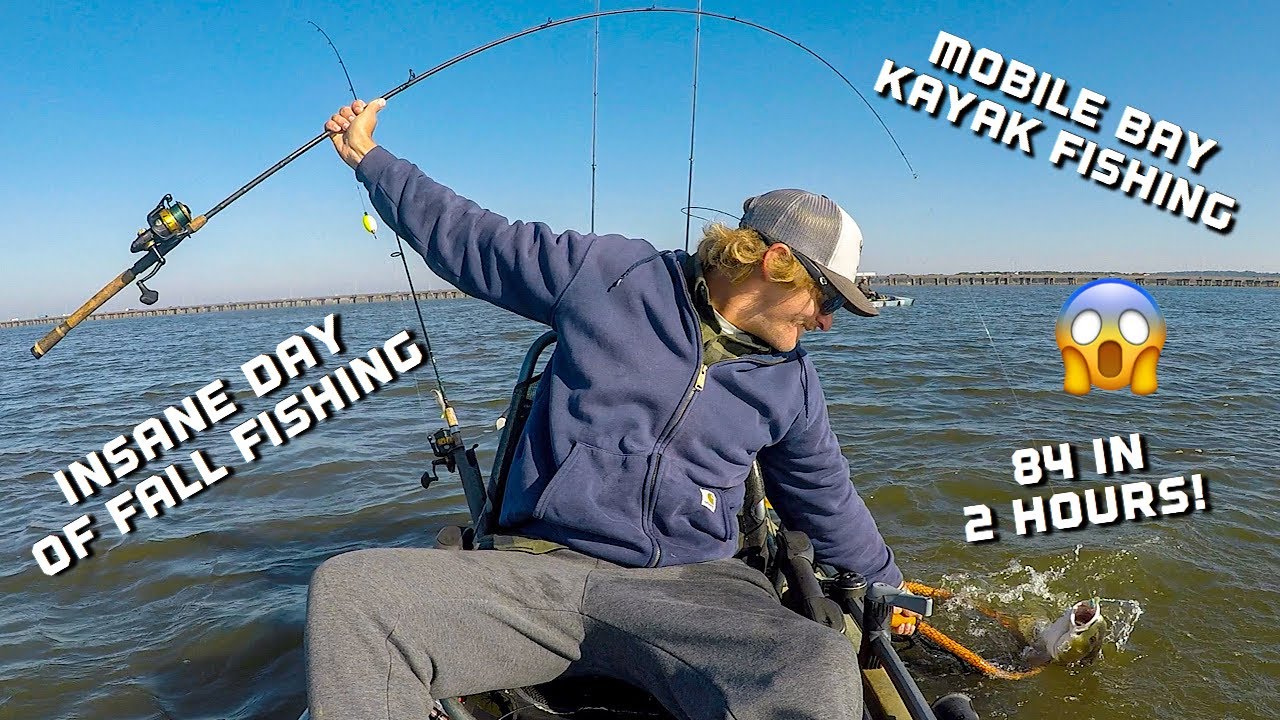 THIS WAS INSANE | Mobile Bay Kayak Fishing for Speckled Trout - YouTube