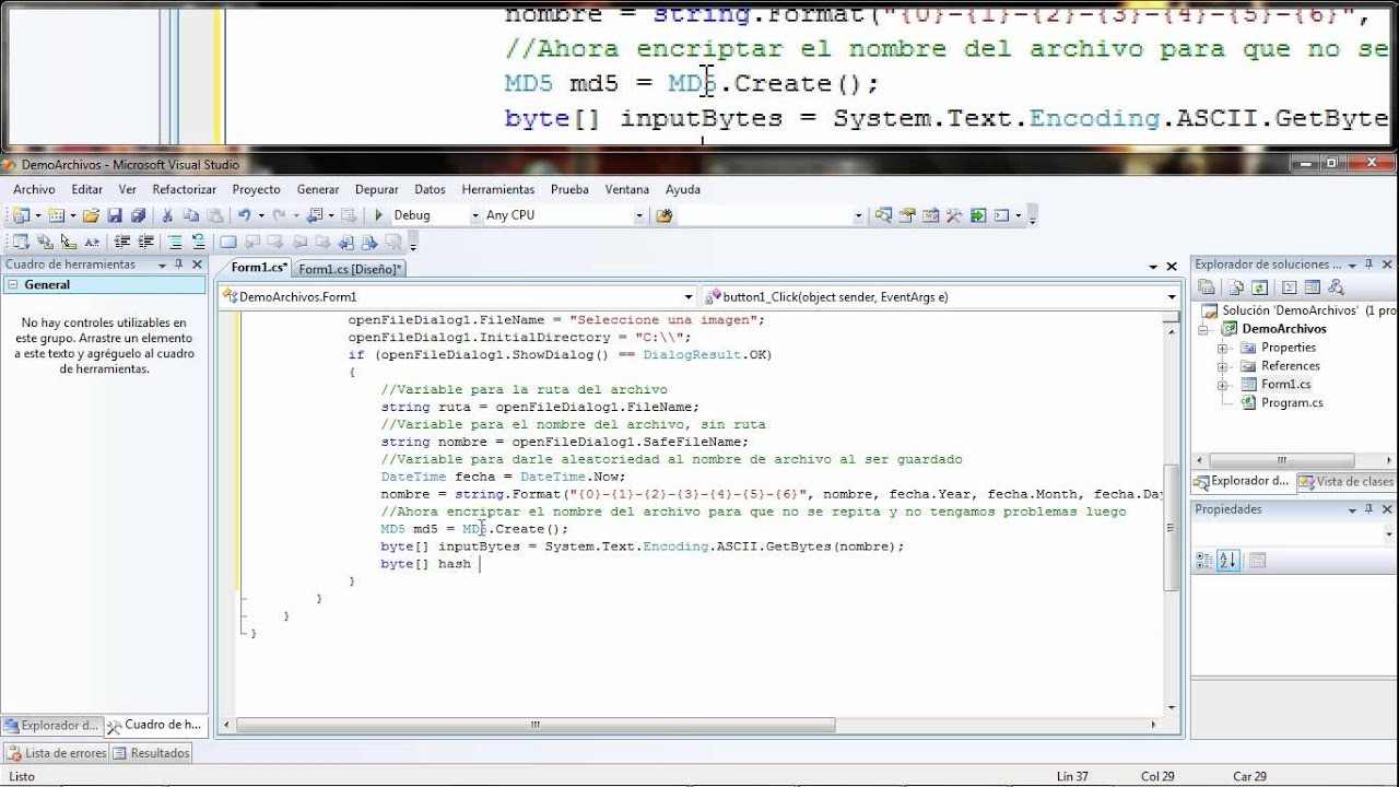 Demo Archivos Openfiledialog Youtube