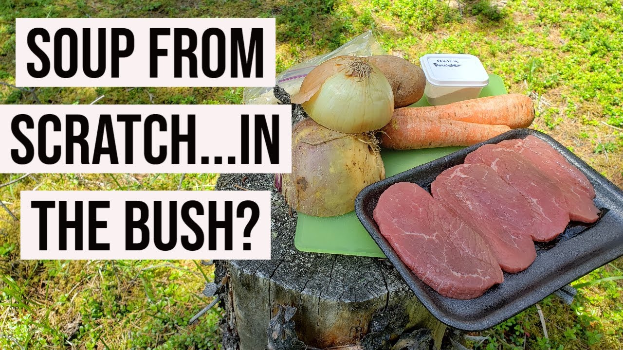 Bush pot cooking.Simple Beef soup cooked in the forest. - YouTube