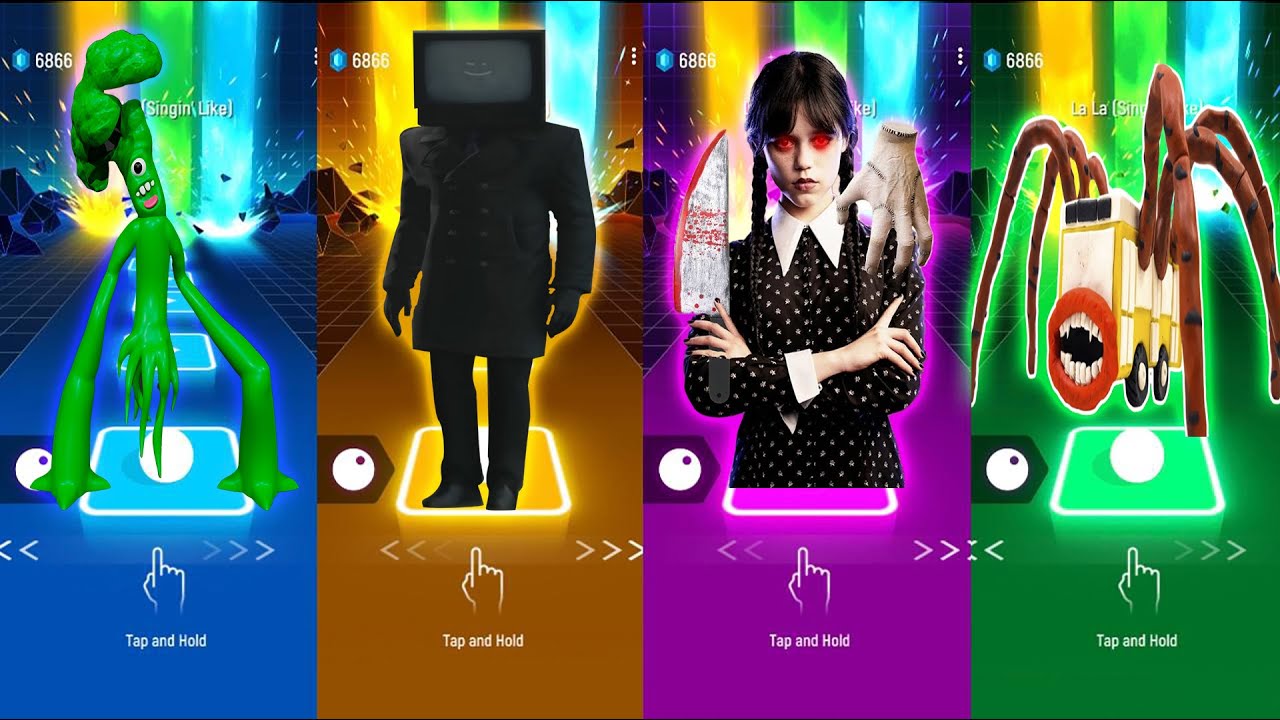 Tall Viktor vs TV Man vs Wednesday vs Bus Eater, Tiles Hop EDM Rush ...