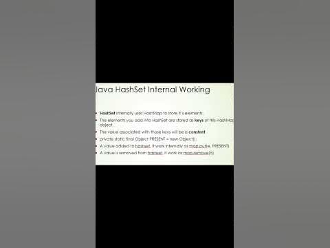 Hash set internal working in Java #java #coding #hashset #hashmap - YouTube