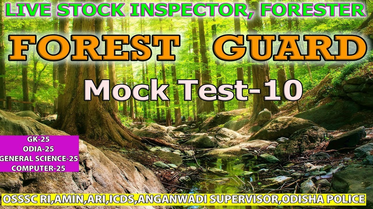 OSSSC |forest guard & Forester mock test-10 |Livestock Inspector| osssc ...