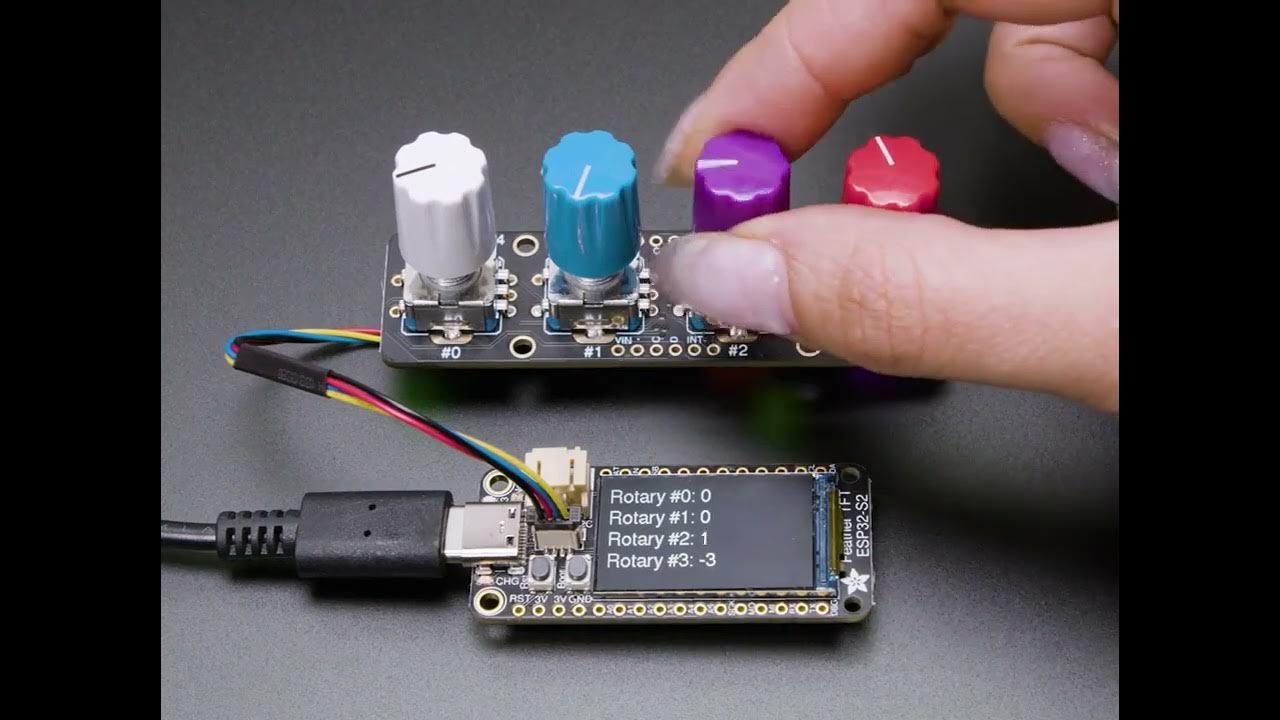 Adafruit I2c Quad Rotary Encoder Breakout With Neopixel Stemma Qt