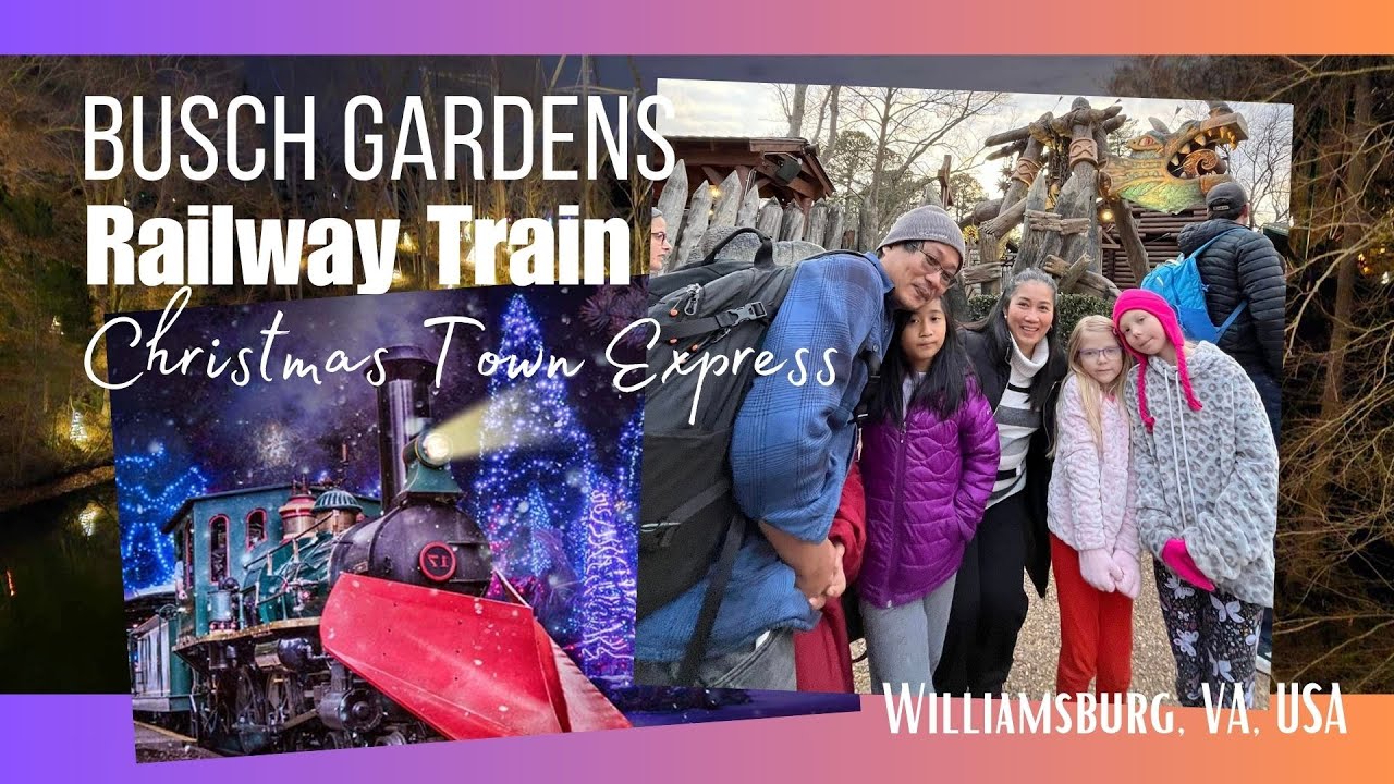 Busch Gardens Railway Train Ride Christmas Town Express part 2 - YouTube