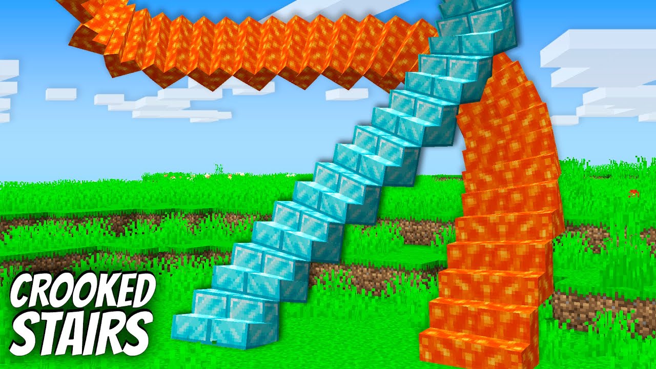 I found a CROOKED STAIRS in Minecraft ! Where do LEAD the DIAMOND ...